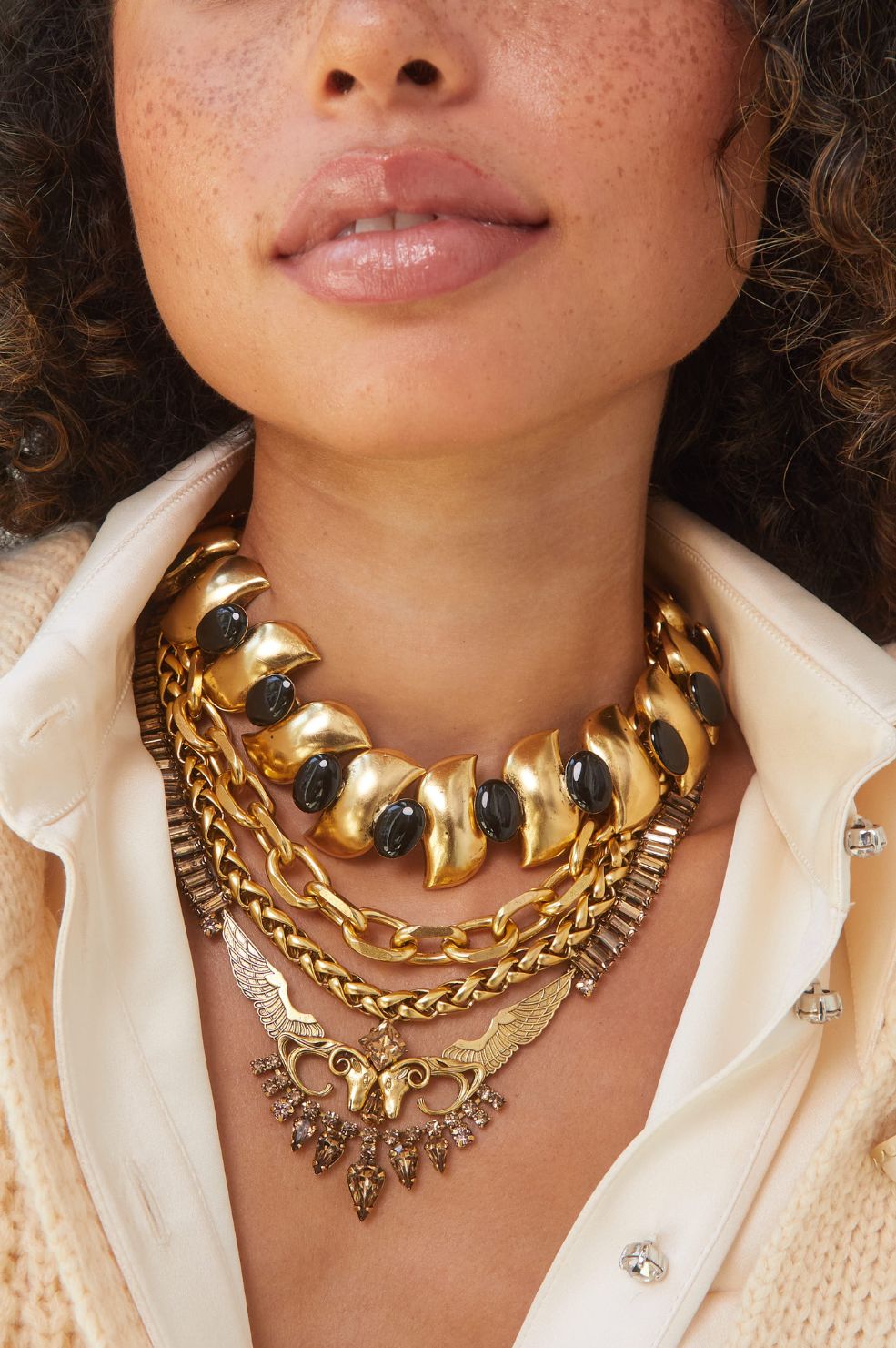 DYLANLEX Chain Necklace | 18k Gold Plated | Layerable | Vintage Style ...