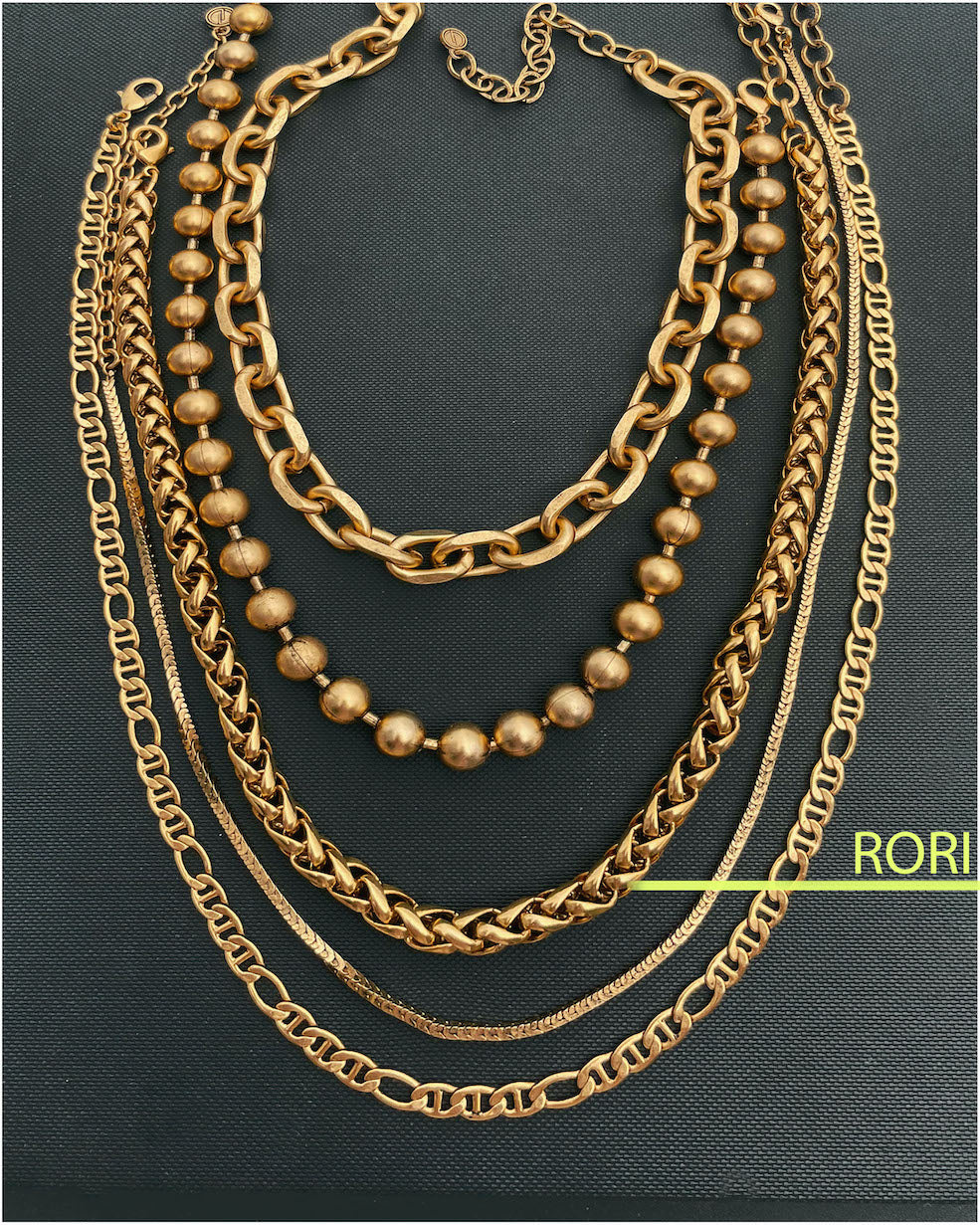 DYLANLEX Chain Necklace | 18k Gold Plated | Layerable | Vintage Style ...