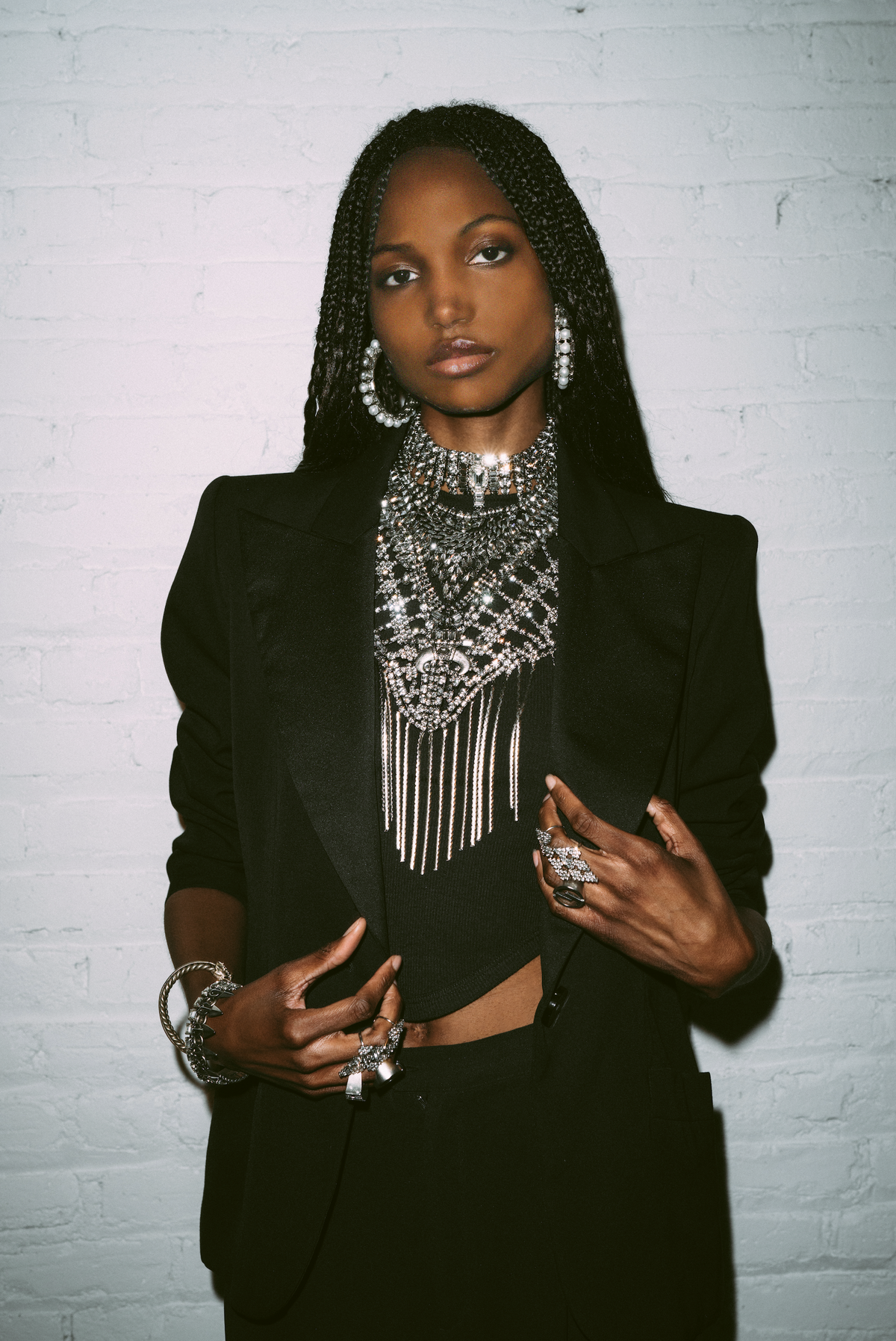 DYLAN LEX | Dallas Cape | Crystal and Metal Fringe Vintage Inspired ...